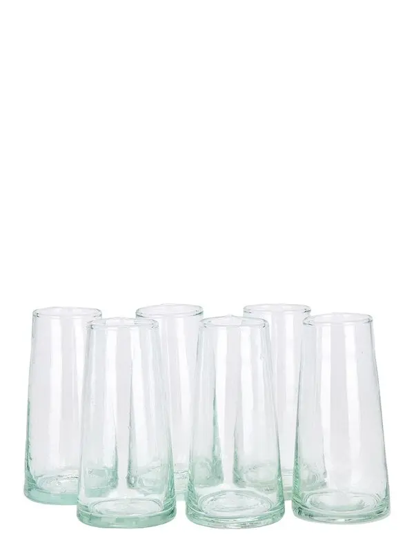 VERVE CULTURE Set Of 6 Champagne Glasses - Clear