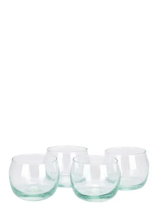 VERVE CULTURE Set Of 4 Stemless Wine Glasses - Clear