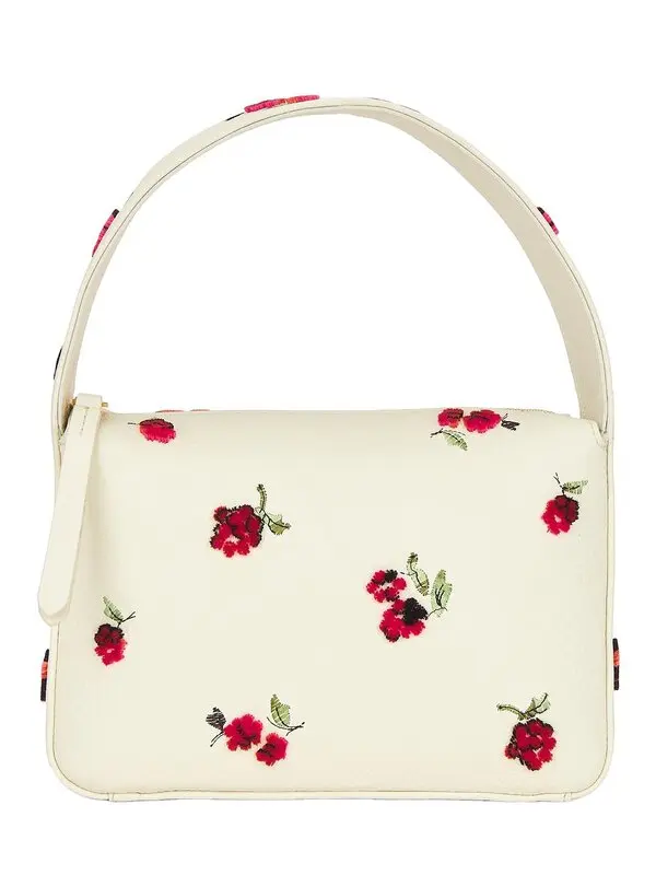 Khaite Elena Small Handbag - Raspberry & Cream