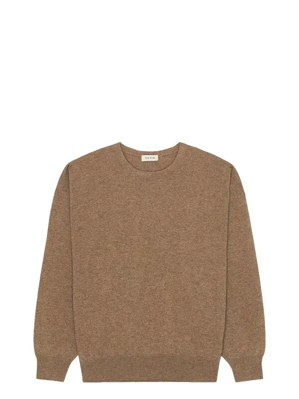Fear Of God Cashmere Crewneck In Brown - Dune Pearl