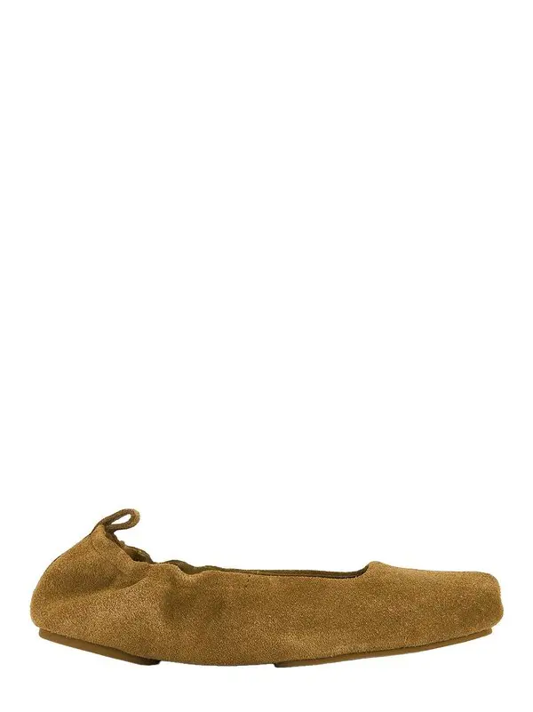 ST. AGNI Suede Ballet Flat - Oak
