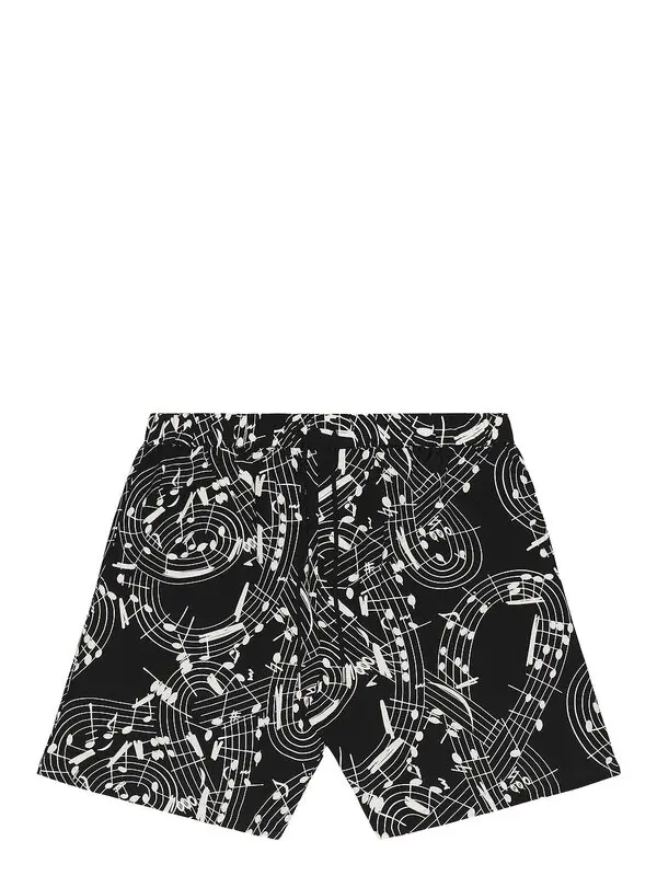 TAKAHIROMIYASHITA THESOLOIST. Music Note Hawaiian Shorts - Black & White