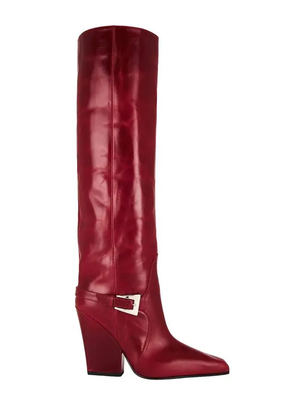 Paris Texas Jane Buckle 100 Boots - Rubino