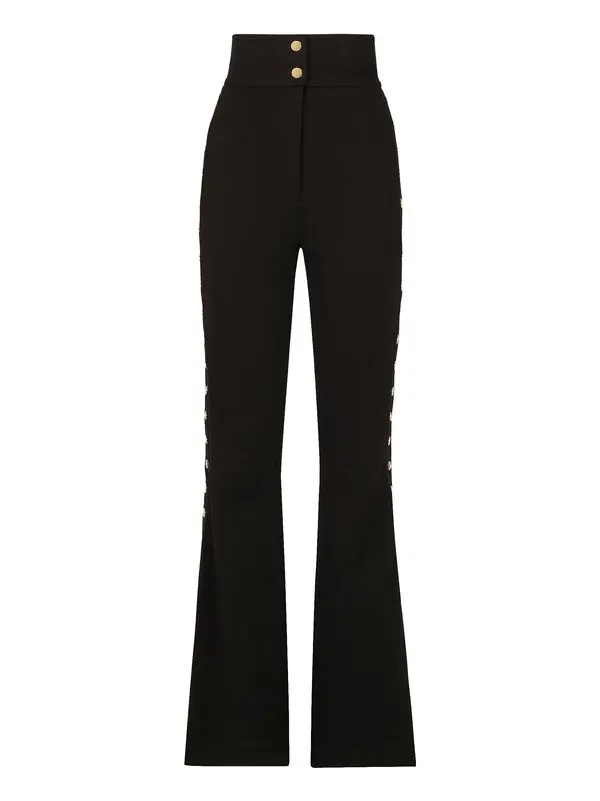 Dolce & Gabbana Full Milano Trousers With Buttons - Black