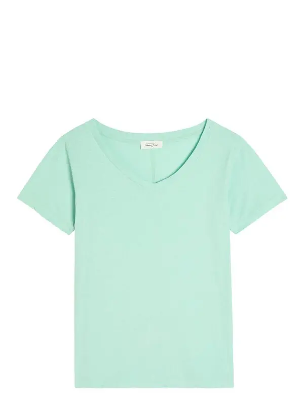 American Vintage Gamipy Cotton T-shirt - Teal