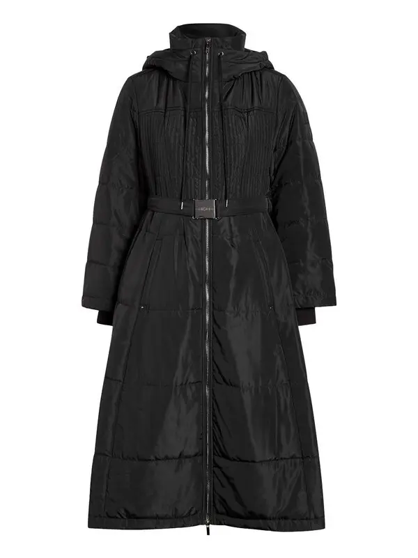 High Scuttle Hooded Quilted Shell Parka - Black