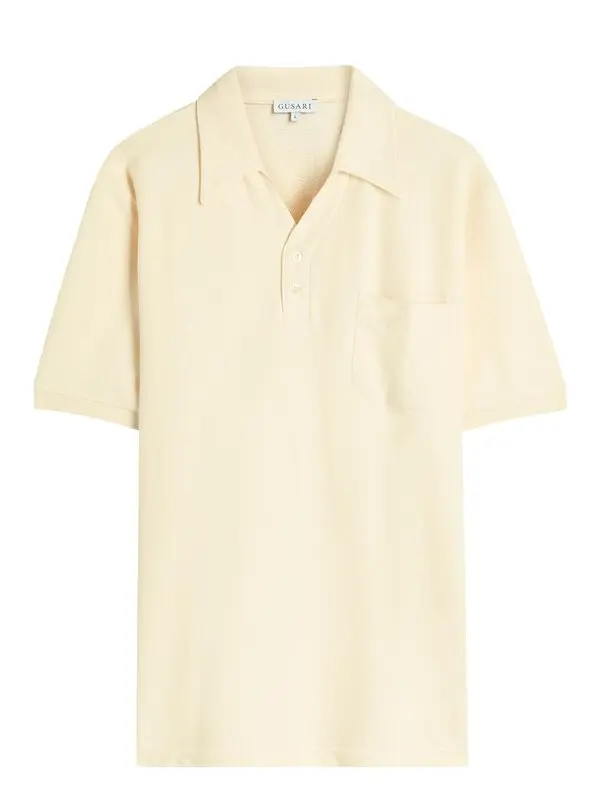 GUSARI Miami Cotton Polo Shirt - Off White