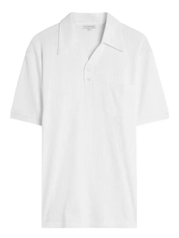 GUSARI Miami Cotton Polo Shirt - White