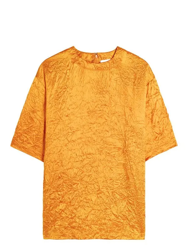 ARMARIUM Crinkled Satin T-shirt - Orange