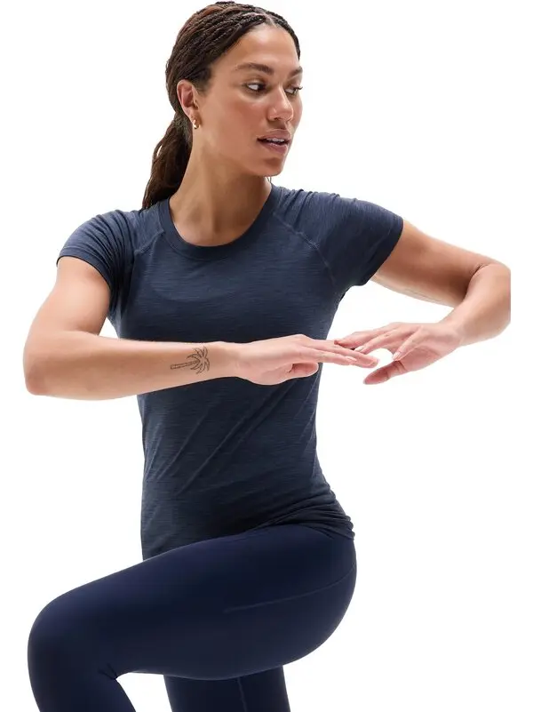 Athleta Seamless Tee - Eclipse Space Dye