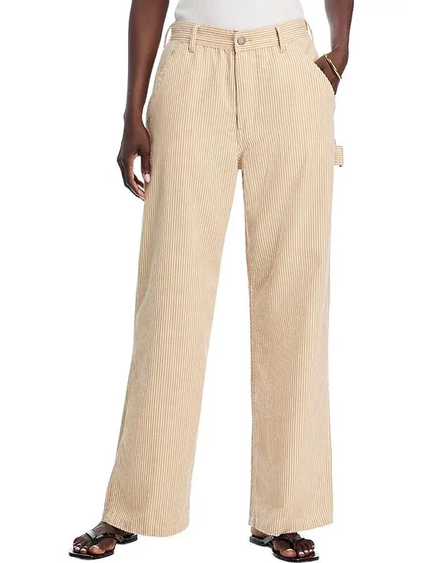 Denimist Teri Wide-leg Carpenter Pants - Railroad Khaki
