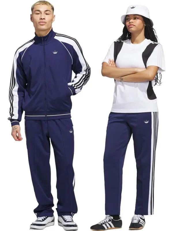 Adidas Tyshawn Track Pants - Dark Blue / White / Black