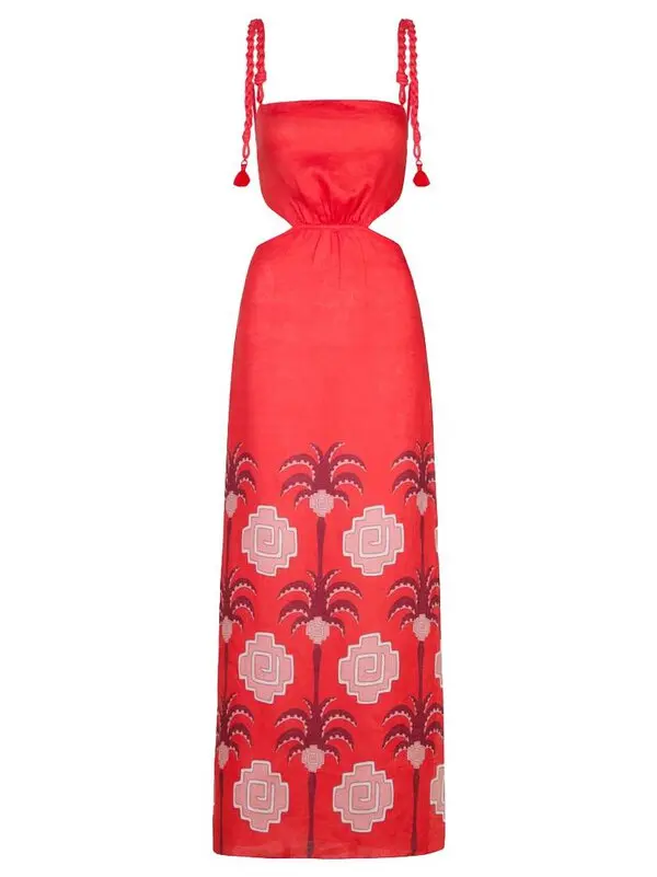 Johanna Ortiz Beach Harmony Maxi Dress - Red