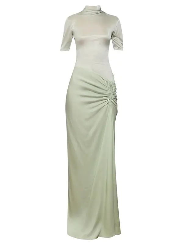 Christopher Esber Fusion Ruched Tee Gown - Green