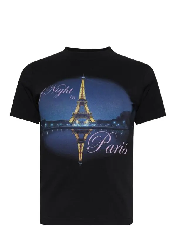 Vetements Night In Paris Fitted T-shirt - Black