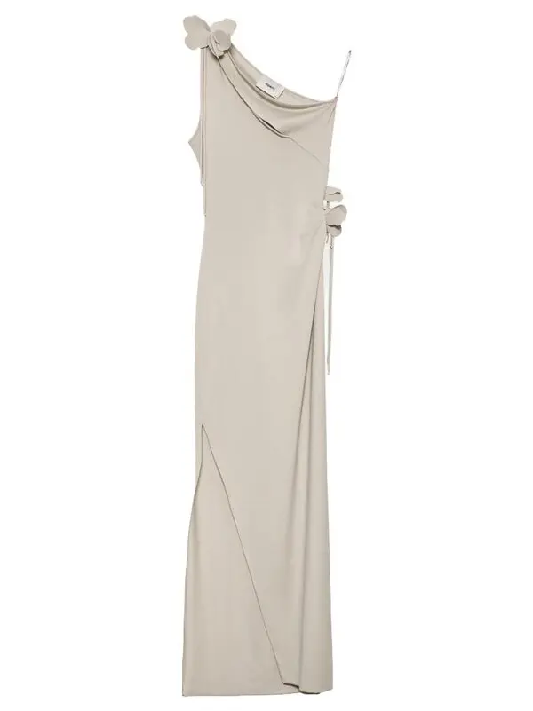 Coperni Asymmetric Flower Gown - Beige