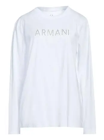 Armani Exchange Cotton Jersey T-shirt With Appliqués - White