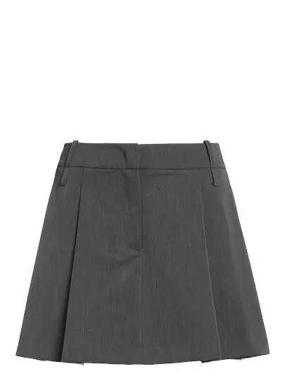 Pinko Mini Pleated Twill Skirt - Grey