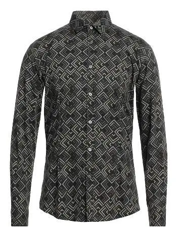 DANIELE ALESSANDRINI Shirt Size Cotton, Elastane - Black