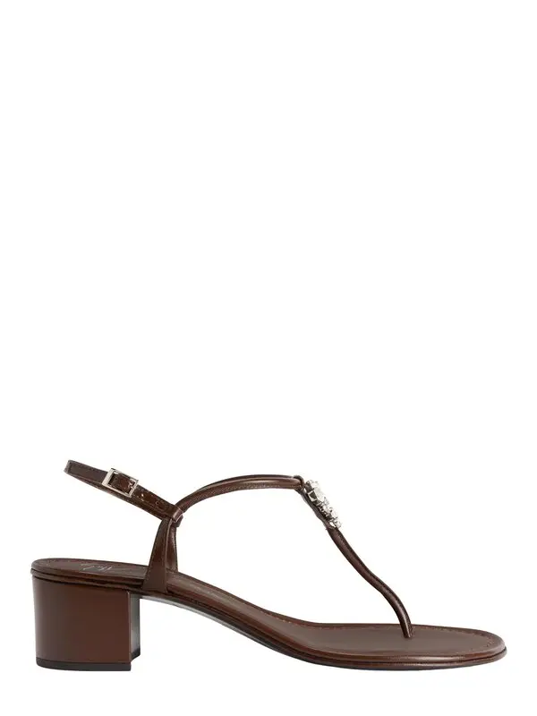 GIUSEPPE ZANOTTI Moonlie 40 Thong Sandals - Brown