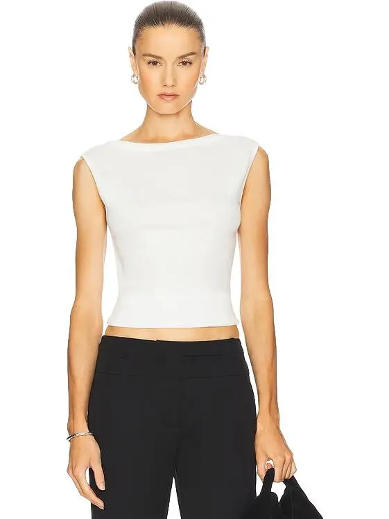 ST. AGNI Organic Cotton Ballerina Top - White