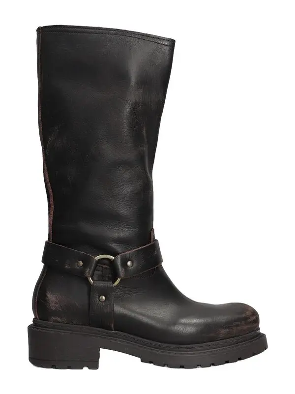 METISSE Low Heel Boots - Brown