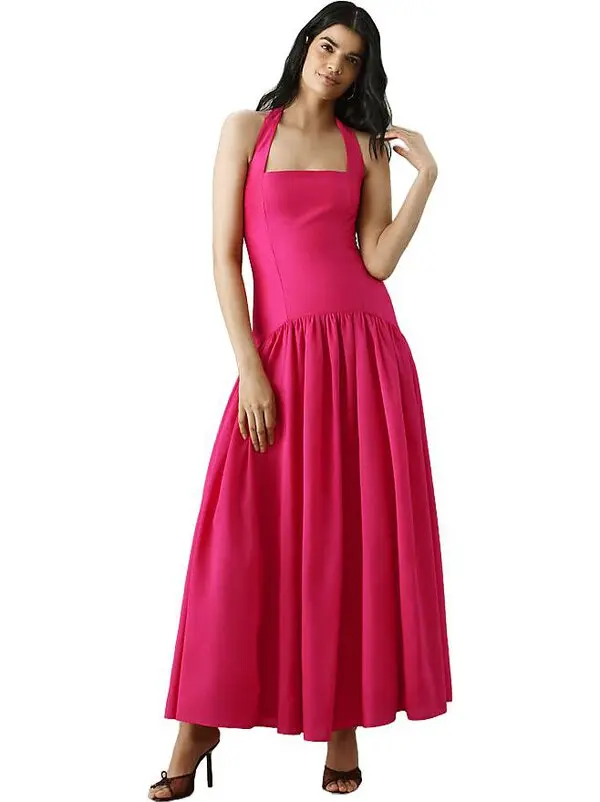 HUTCH Chandler Drop-waist Maxi Dress - Pink