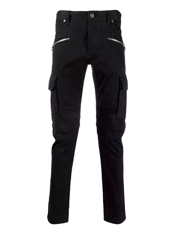 Balmain B-embossed Cargo Jeans - Black