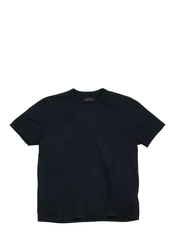 LES TIEN Binded-neck Cotton T-shirt - Black