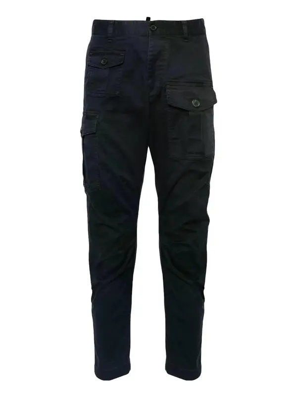 Dsquared2 Tapered Cropped Cargo Trousers - Blue