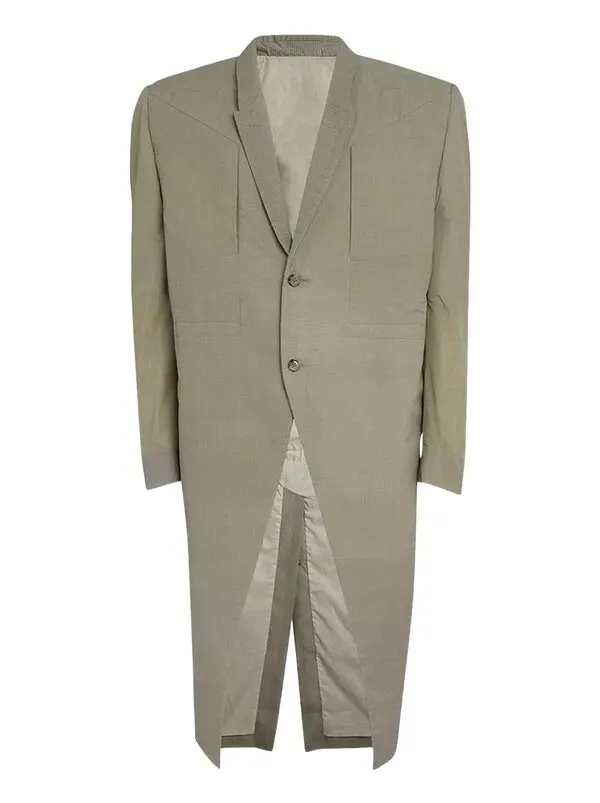 Rick Owens Two-button Check Coat - Grey