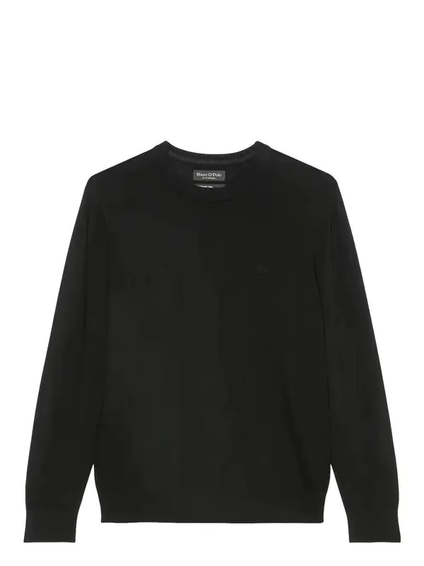 Marc O'polo Crew-neck Knitted Sweater - Black