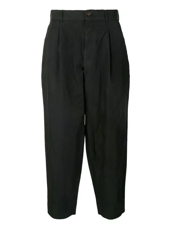 Comme Des Garçons Tapered Cropped Trousers - Black