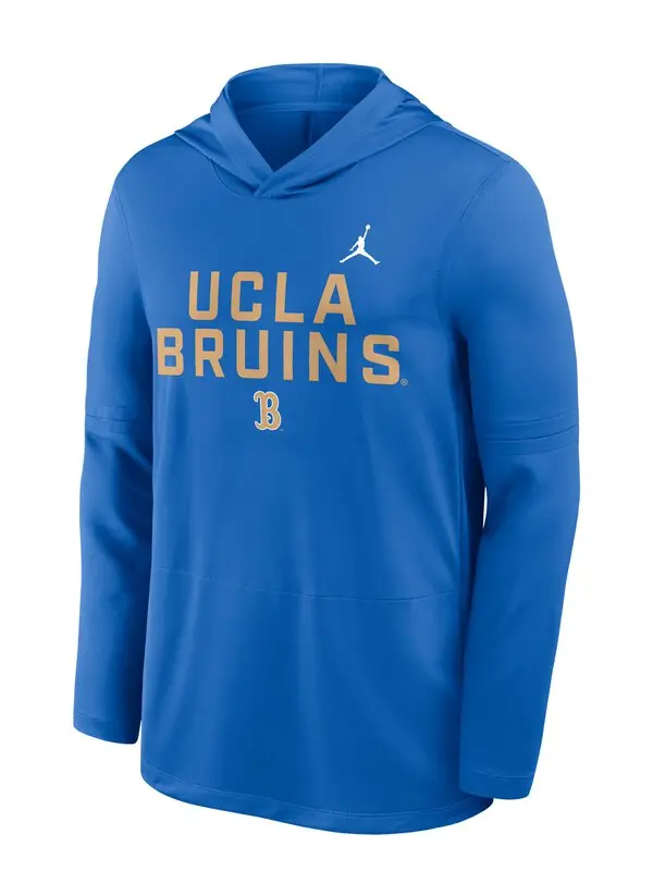 JORDAN Ucla Sideline Dri-fit Long-sleeve Hooded Top - Blue