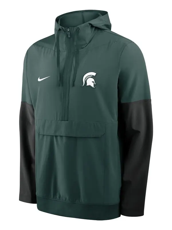 Nike Michigan State Anorak 1/2-zip Hooded Jacket - Green