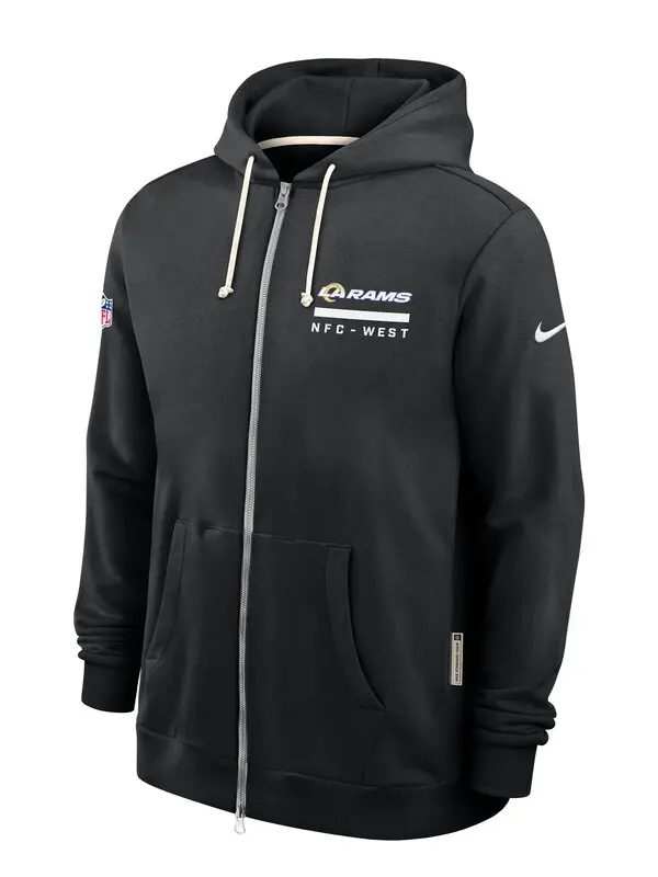 Nike Los Angeles Rams Utility Player Sideline Full-zip Hoodie - Black