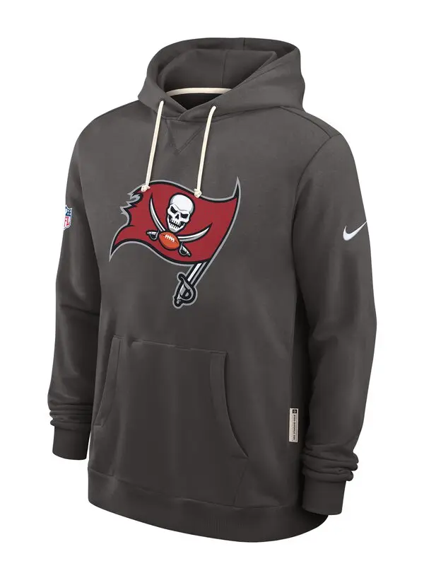 Nike Tampa Bay Buccaneers Initial Home Sideline Dri-fit Nfl Pullover Hoodie - Grey