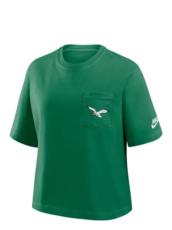 Nike Philadelphia Eagles Rewind Pocket Boxy Nfl T-shirt - Green