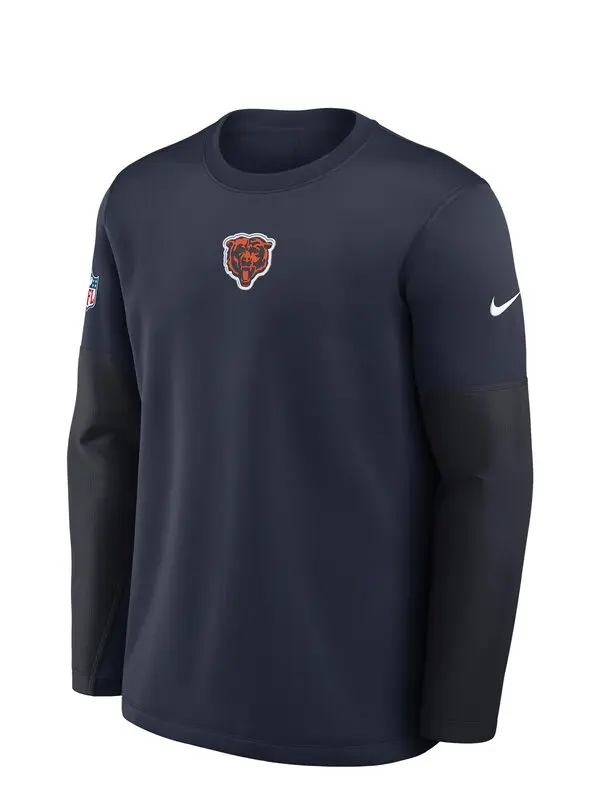 Nike Chicago Bears Scripted To Win Sideline Coach Therma-fit Nfl Long-sleeve T-shirt - Blue