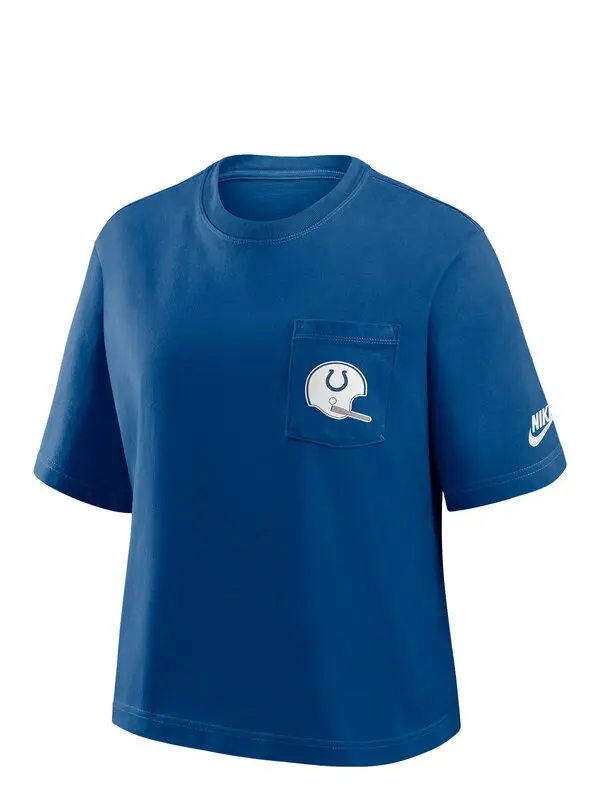 Nike Indianapolis Colts Rewind Pocket Boxy Nfl T-shirt - Blue