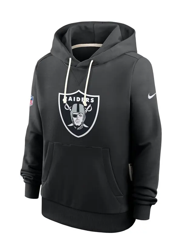 Nike Las Vegas Raiders Sideline Dri-fit Nfl Pullover Hoodie - Black