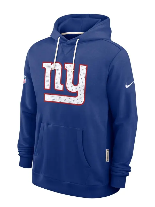 Nike New York Giants Sideline Dri-fit Nfl Pullover Hoodie - Blue