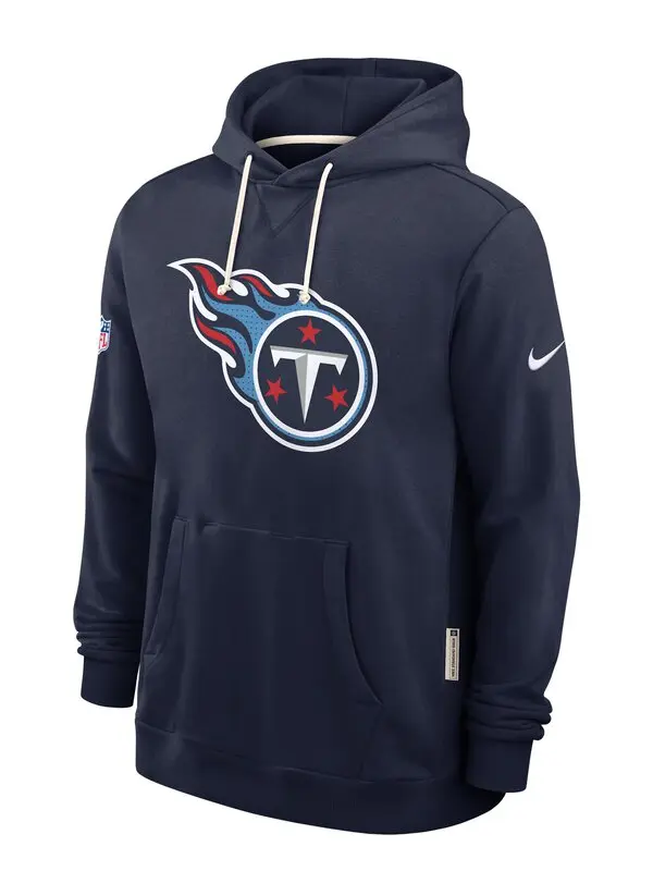 Nike Tennessee Titans Initial Home Sideline Dri-fit Nfl Pullover Hoodie - Blue