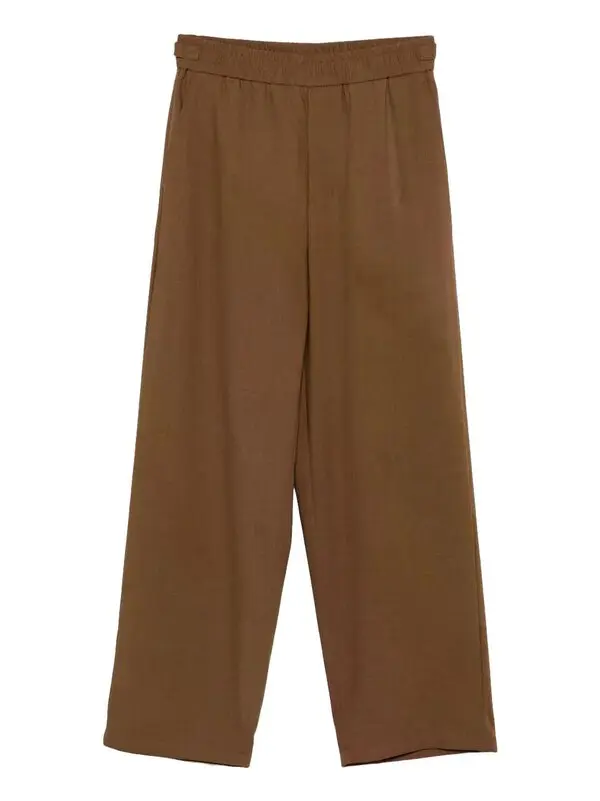 Ami Elastic-waist Trousers - Brown