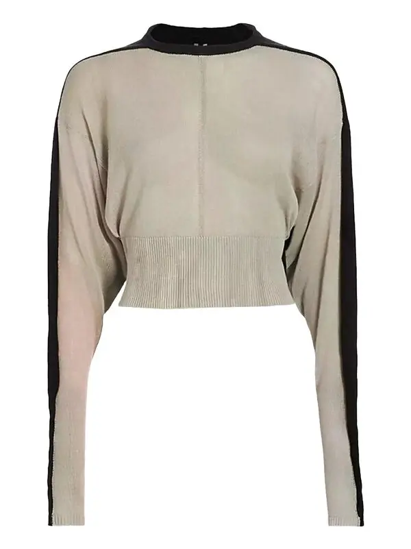Rick Owens Paneled Crop Sweater - Neutrals