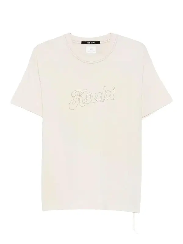 Ksubi Embroidered Logo T-shirt - Neutrals