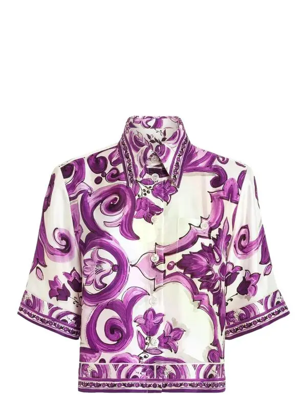 Dolce & Gabbana Majolica-print Shirt - Purple
