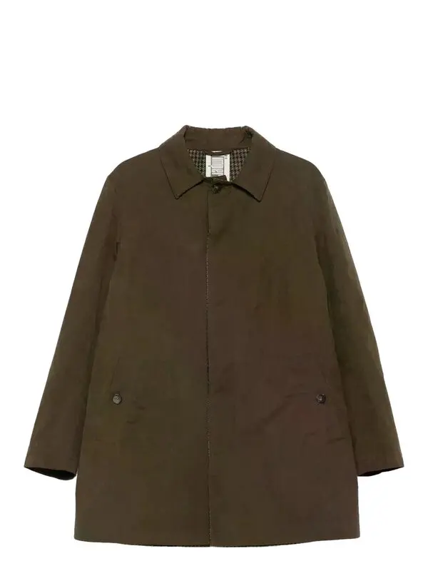 L'IMPERMEABILE Buttoned Raincoat - Green