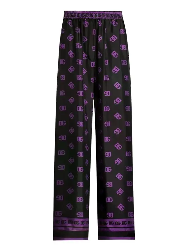 Dolce & Gabbana Dna Silk Trousers - Black
