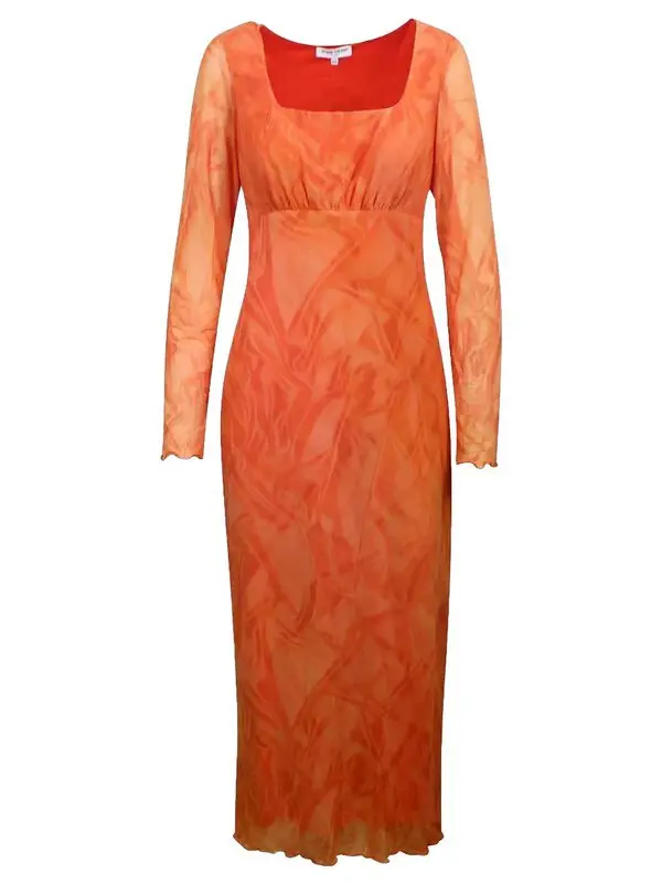 Opening Ceremony Empire Mesh Dress - Orange